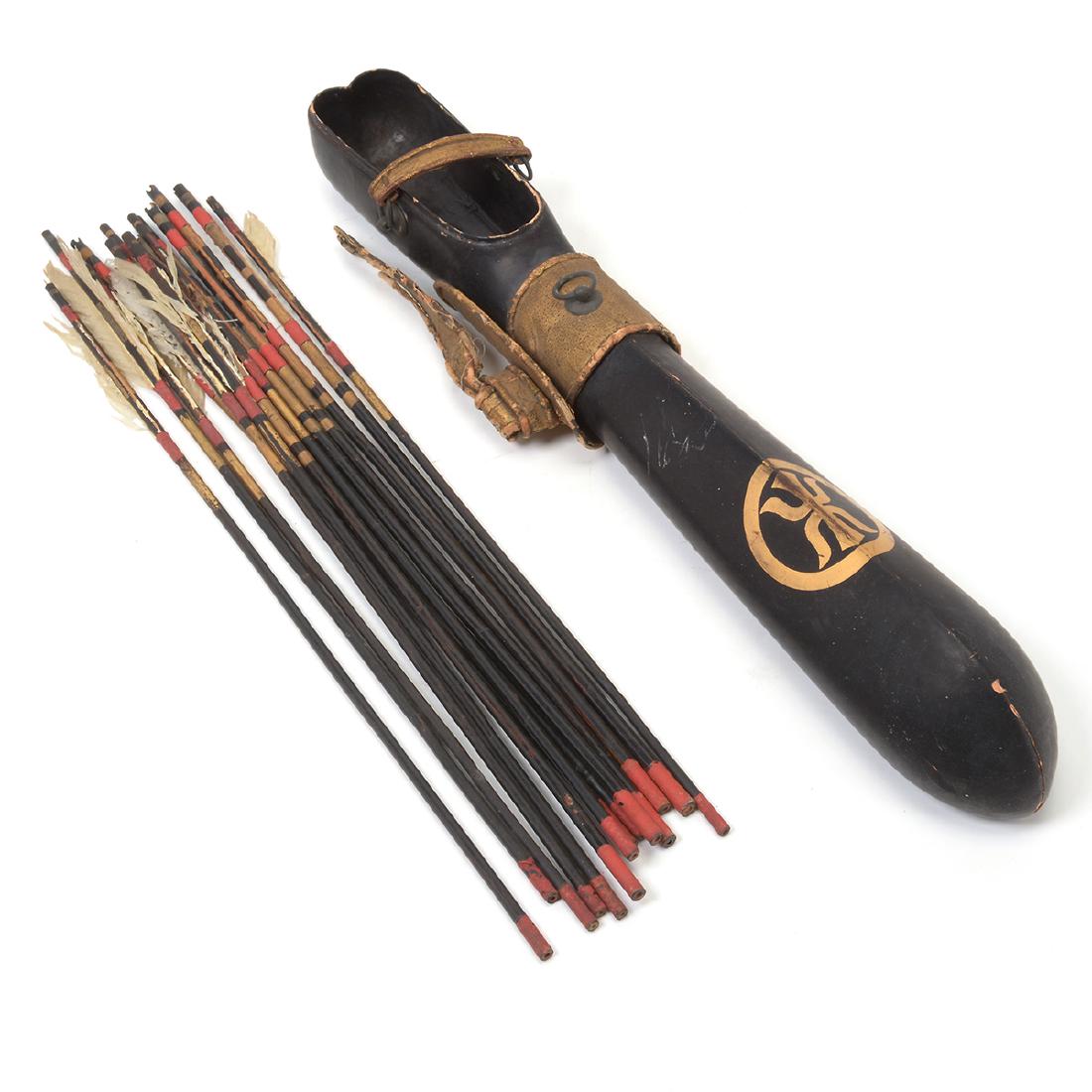 Japanese Lacquer Quiver And Arrows, Edo