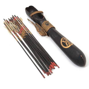 Japanese Lacquer Quiver And Arrows, Edo