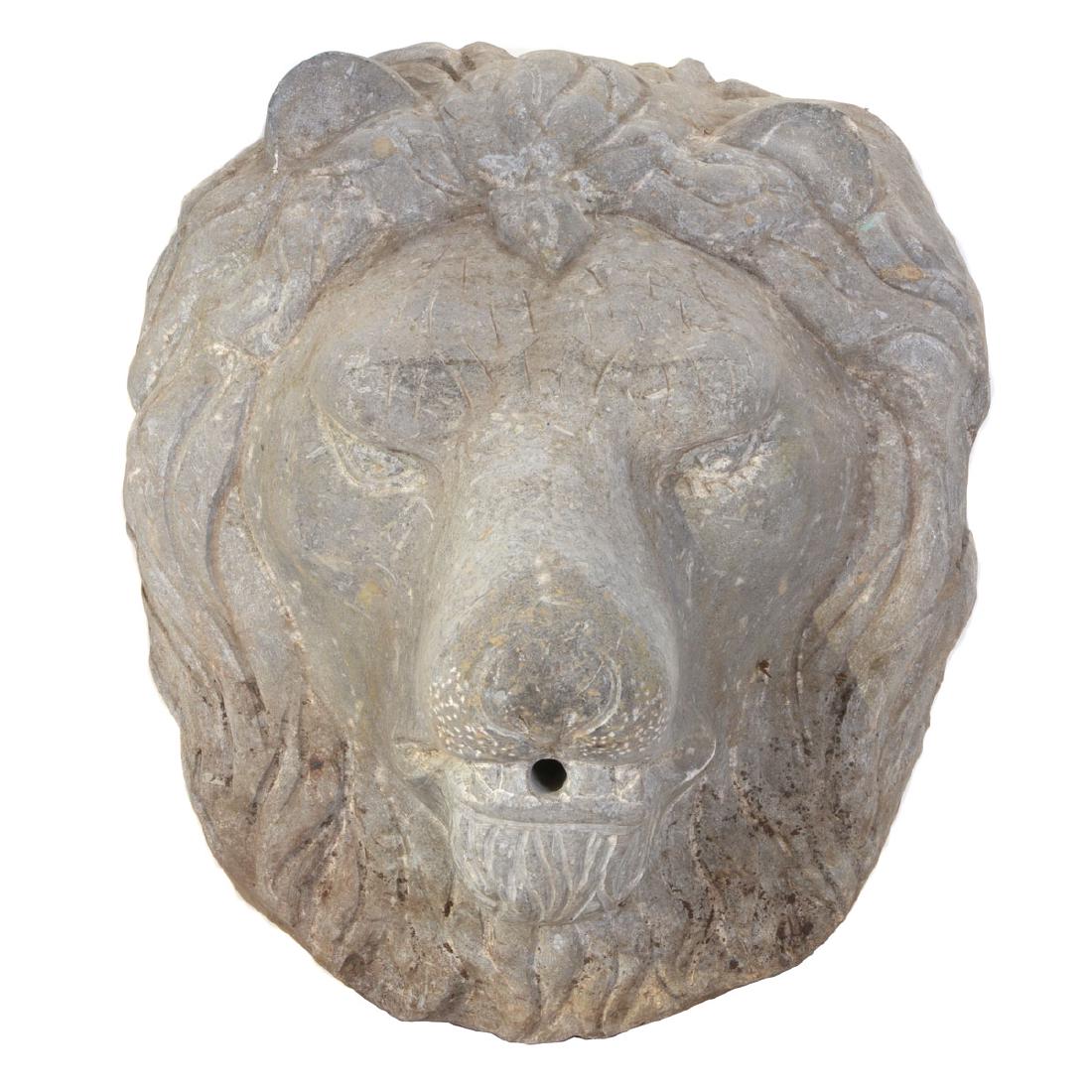 Carved Stone Lion Mask Fountainhead - Jul 07, 2018 | Michaan's Auctions ...