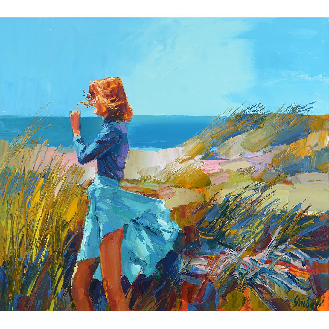 Nicola Simbari "Torvaianica" oil on canvas