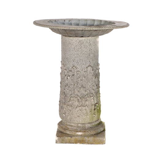 Cast Bronze Bird Bath On Cast Stone Base