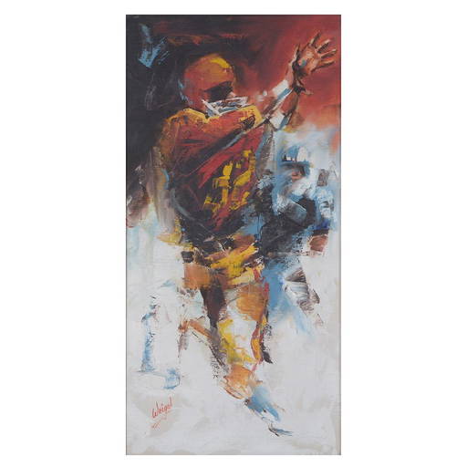 F. E. Weigel "o.j. Simpson" Oil On Canvas