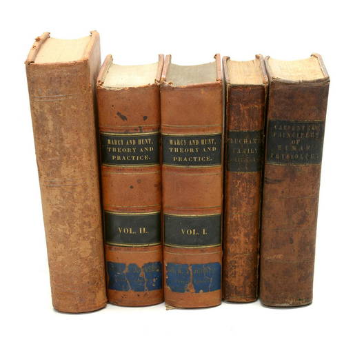 Five Antique Medical Books.