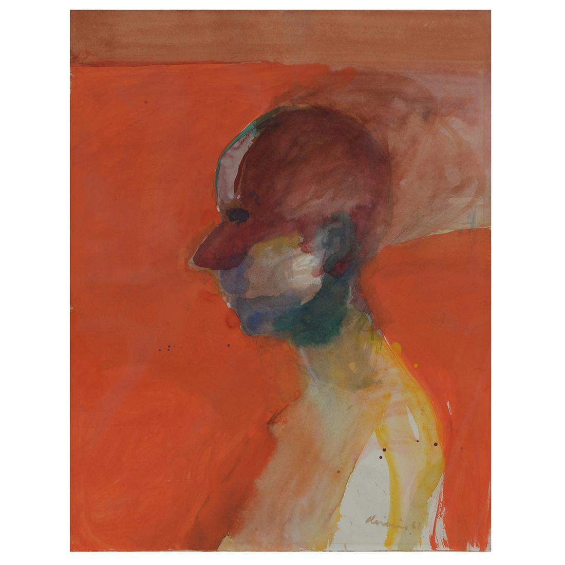 Nathan Oliveira "Man in Profile" watercolor and oil on - Dec 06, 2019 ...
