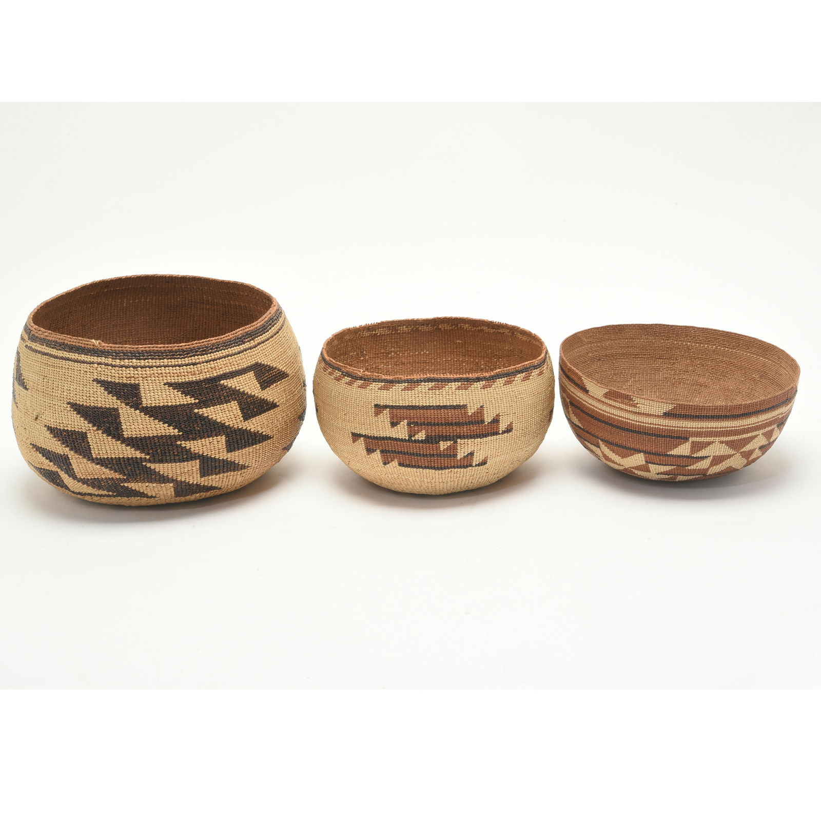 Three Hupa Nation Twined Baskets. - Jan 11, 2020 | Michaan's Auctions in CA