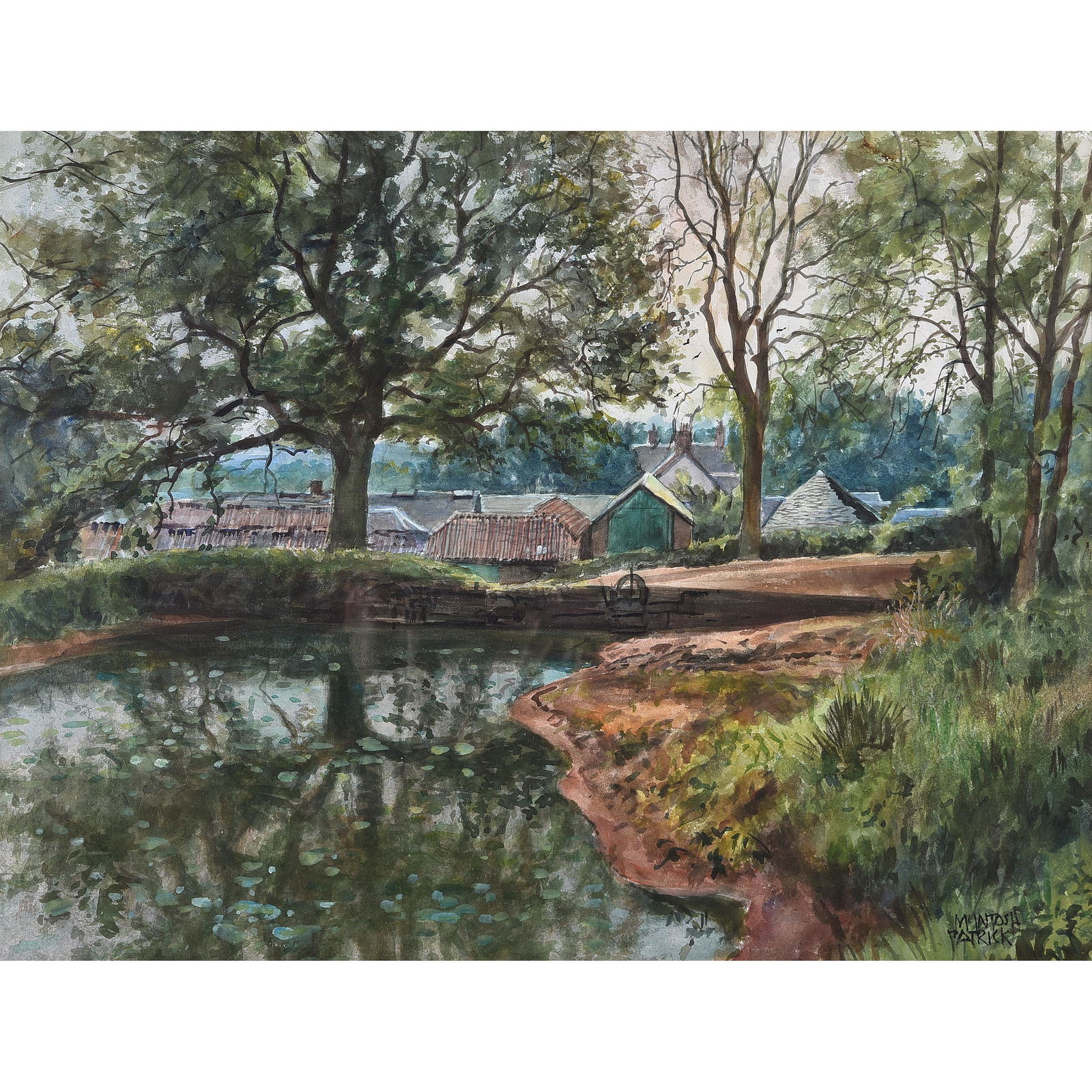 James Mcintosh Patrick "reflections." Watercolor