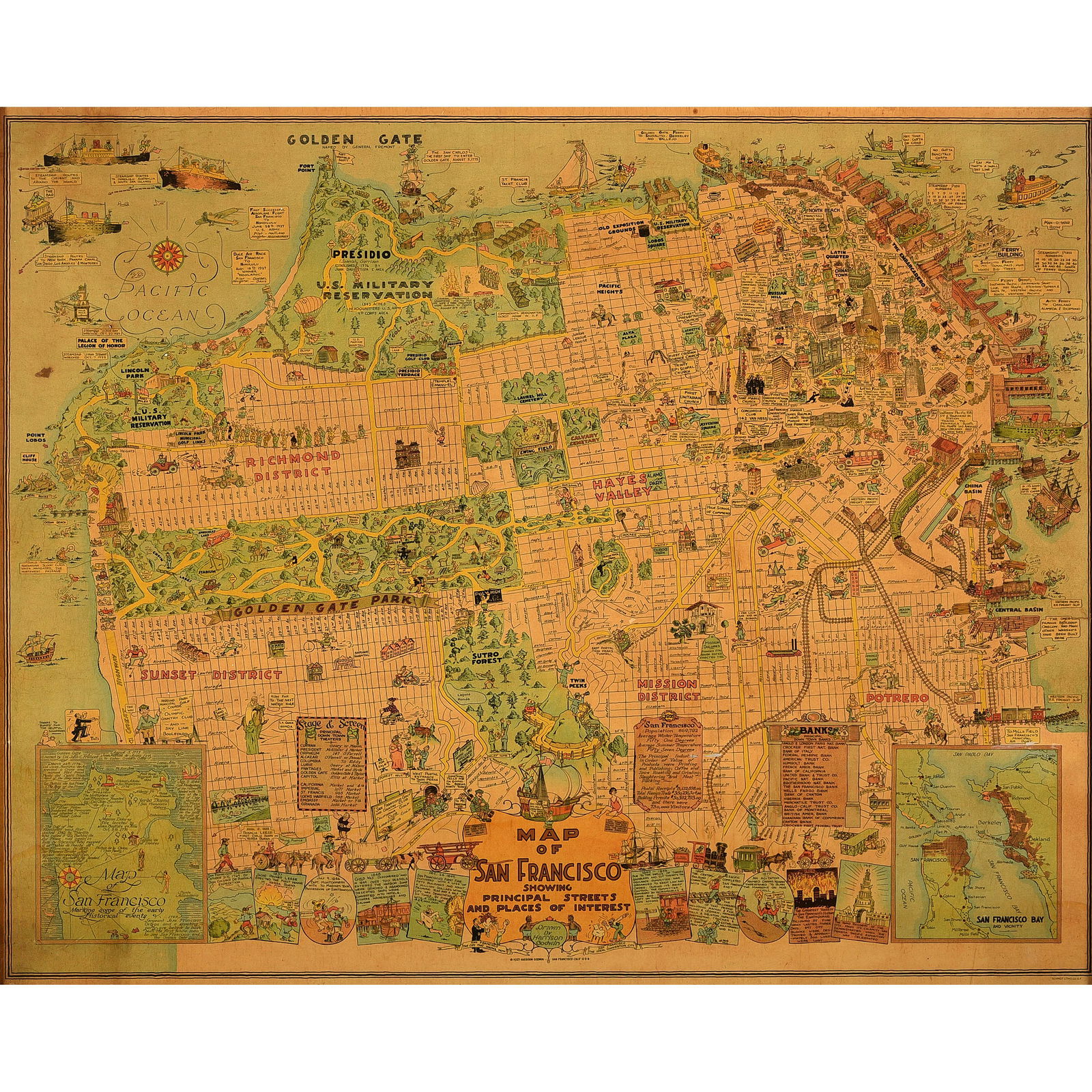 Harrison Godwin "Map of San Francisco" lithograph - Mar 07, 2020 ...