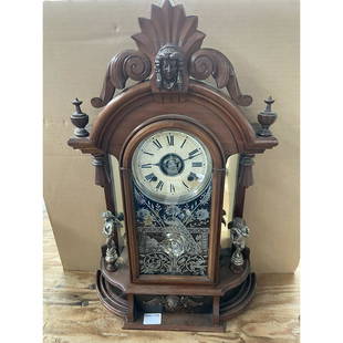 Ansonia Walnut "triumph" Mantle Clock