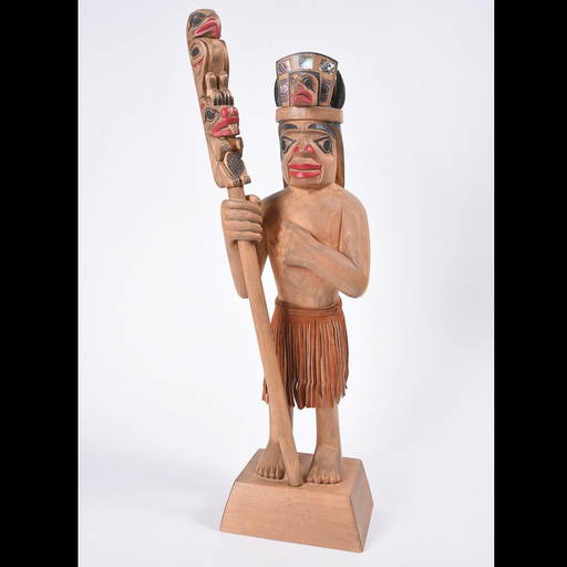 Native American Cherokee Ivan Otterlifter Wood Carving