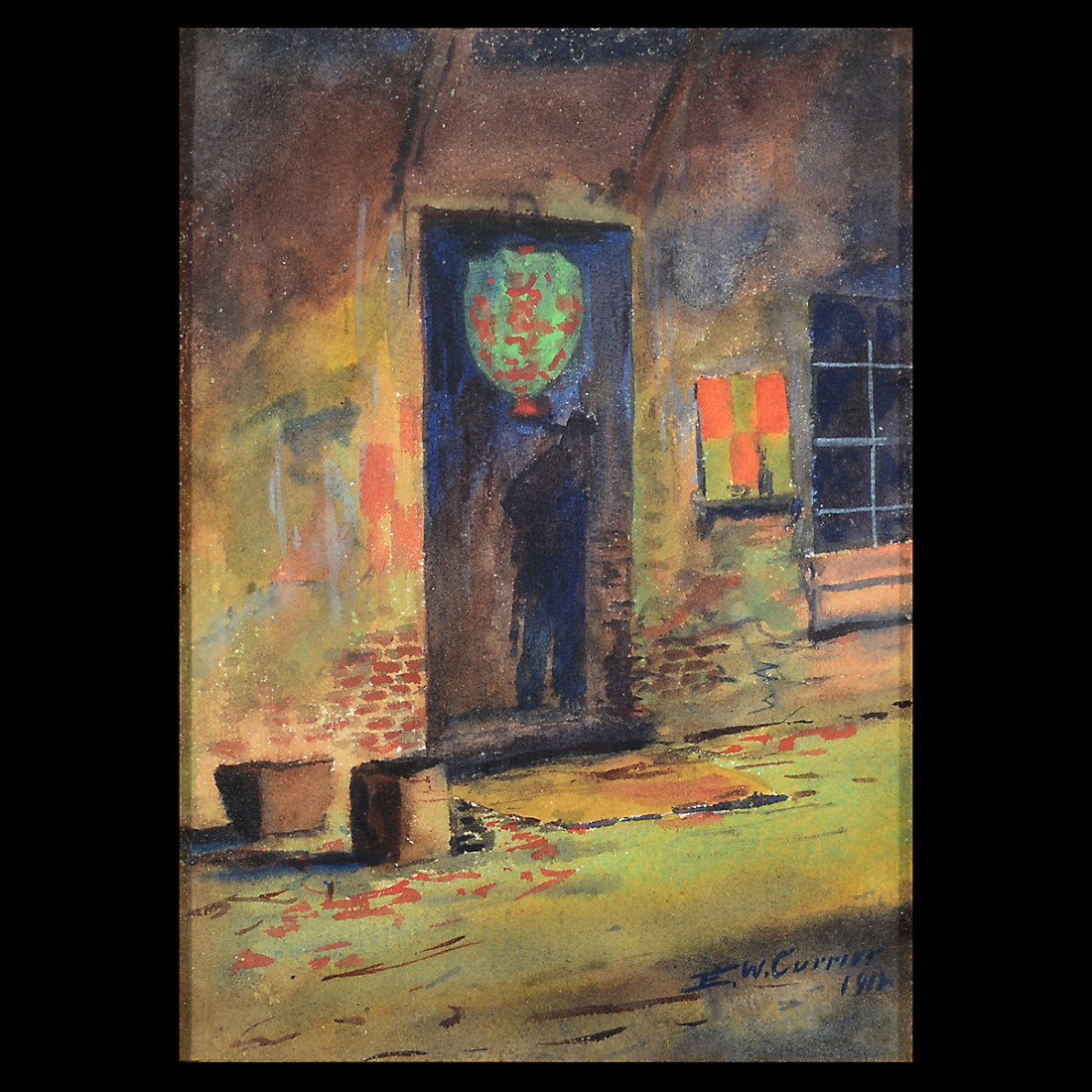 For Auction: Edward Currier "Chinatown" watercolor (#0177) on Nov 21 ...