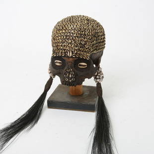 Decorated Tibetan Sacred Human Skull Drum.