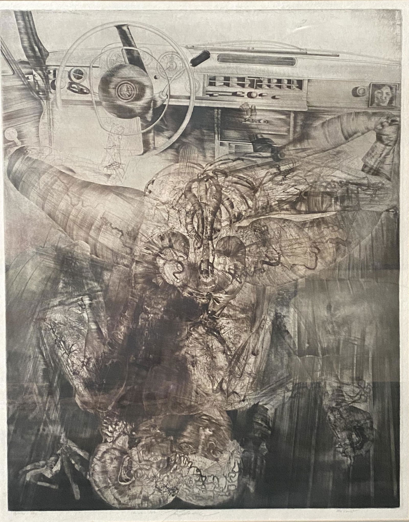 Jiri Anderle "play In A Car" Mixed Media Print