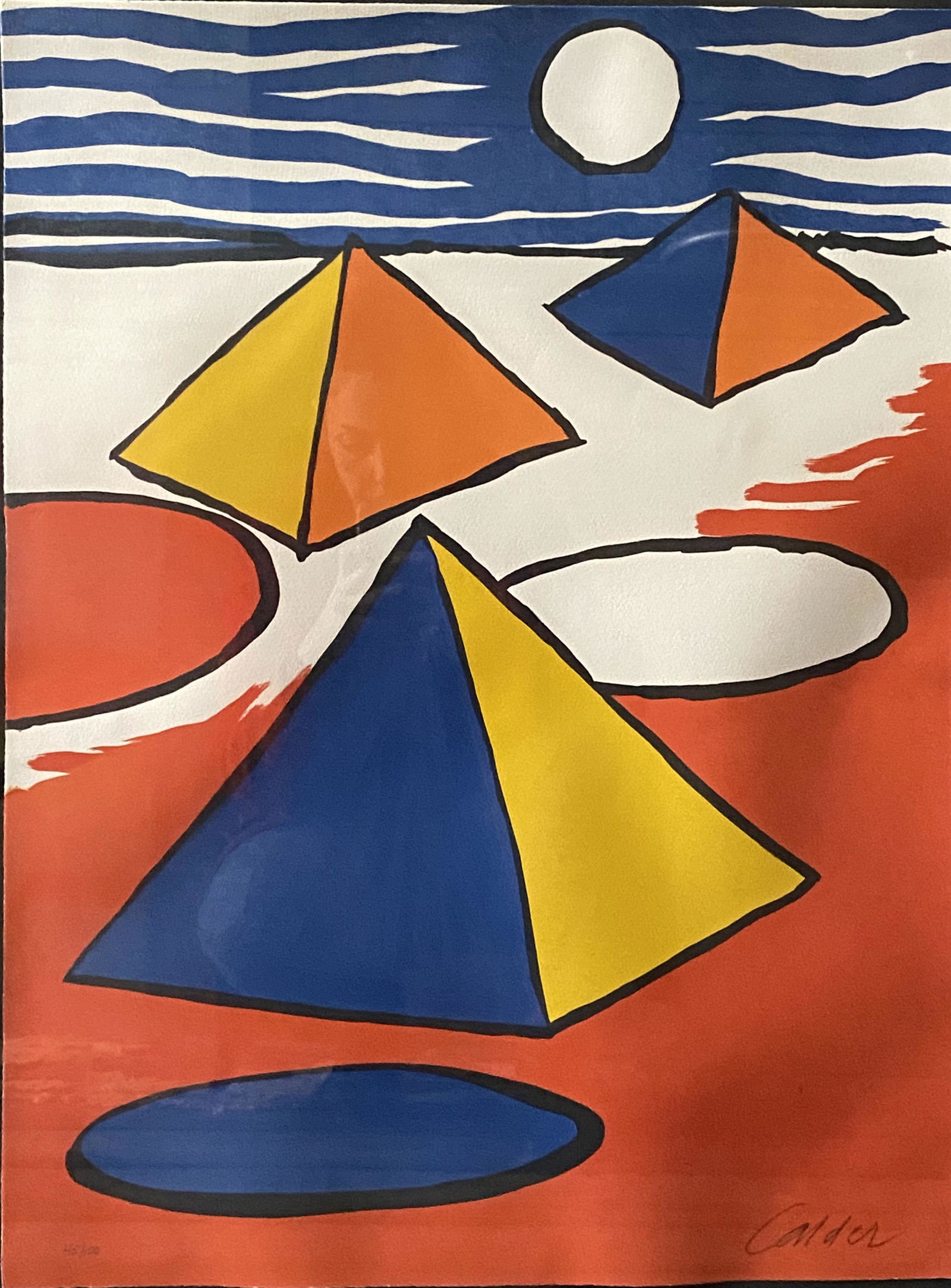 Alexander Calder "pyramids At Night" Lithograph