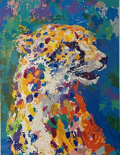 Leroy Neiman "portrait Of A Cheetah" Screenprint