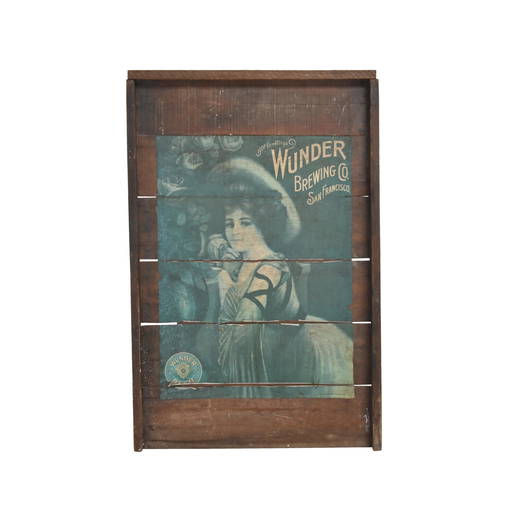 Antique Advertising Sign: Wunder Brewing Co. San