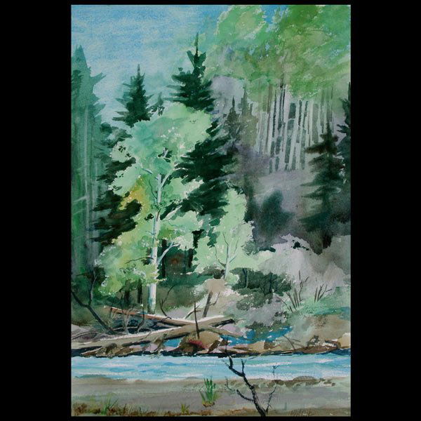652: Phil Dike California watercolor landscape