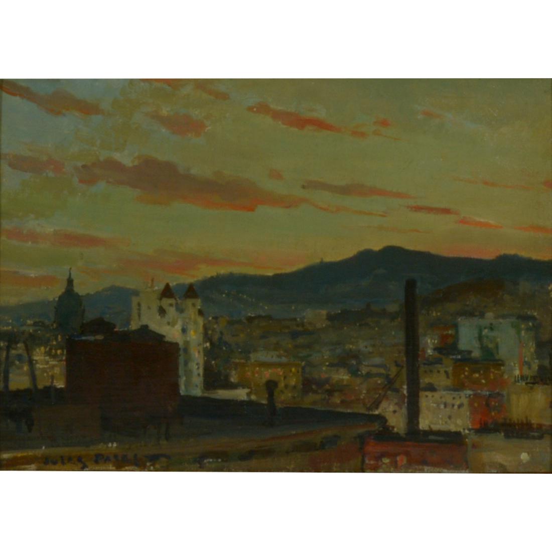 Jules Pages "San Francisco" oil on board - Jun 18, 2021 | Michaan's ...