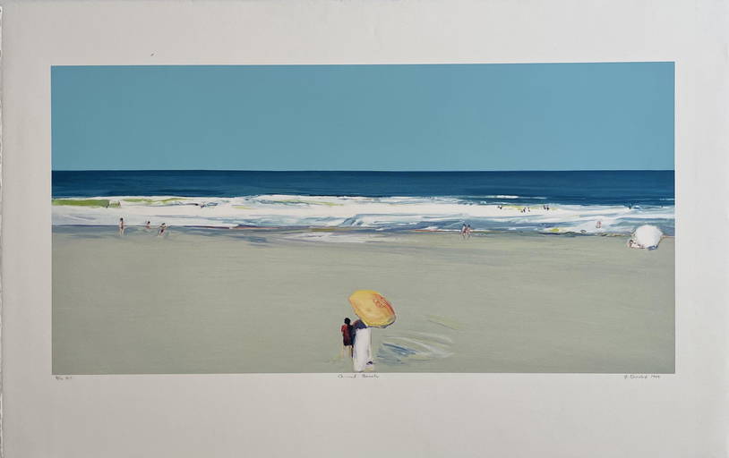 Gregory Kondos "carmel Beach" Color Lithograph
