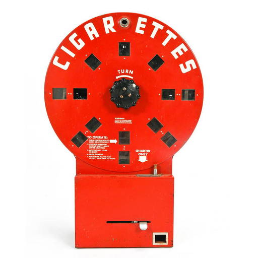 'dial A Smoke' Rotary Cigarette Vending Machine.
