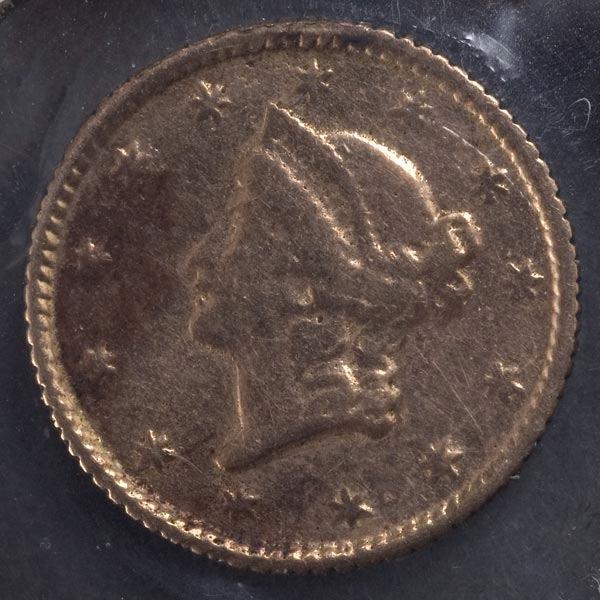 258: United States 1853 One Dollar Gold Coin