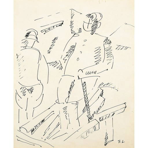 Fernand Leger "Figures" ink line drawing - Nov 13, 2021 | Michaan's ...