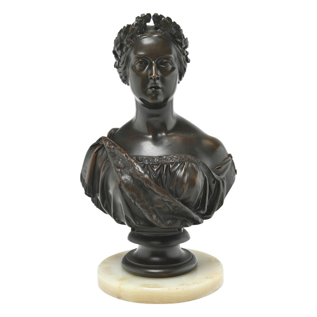 Victorian Bronze Bust of Queen Victoria After Wm Theed (#0021) on Feb ...
