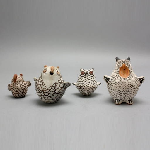 Four Acoma Birds