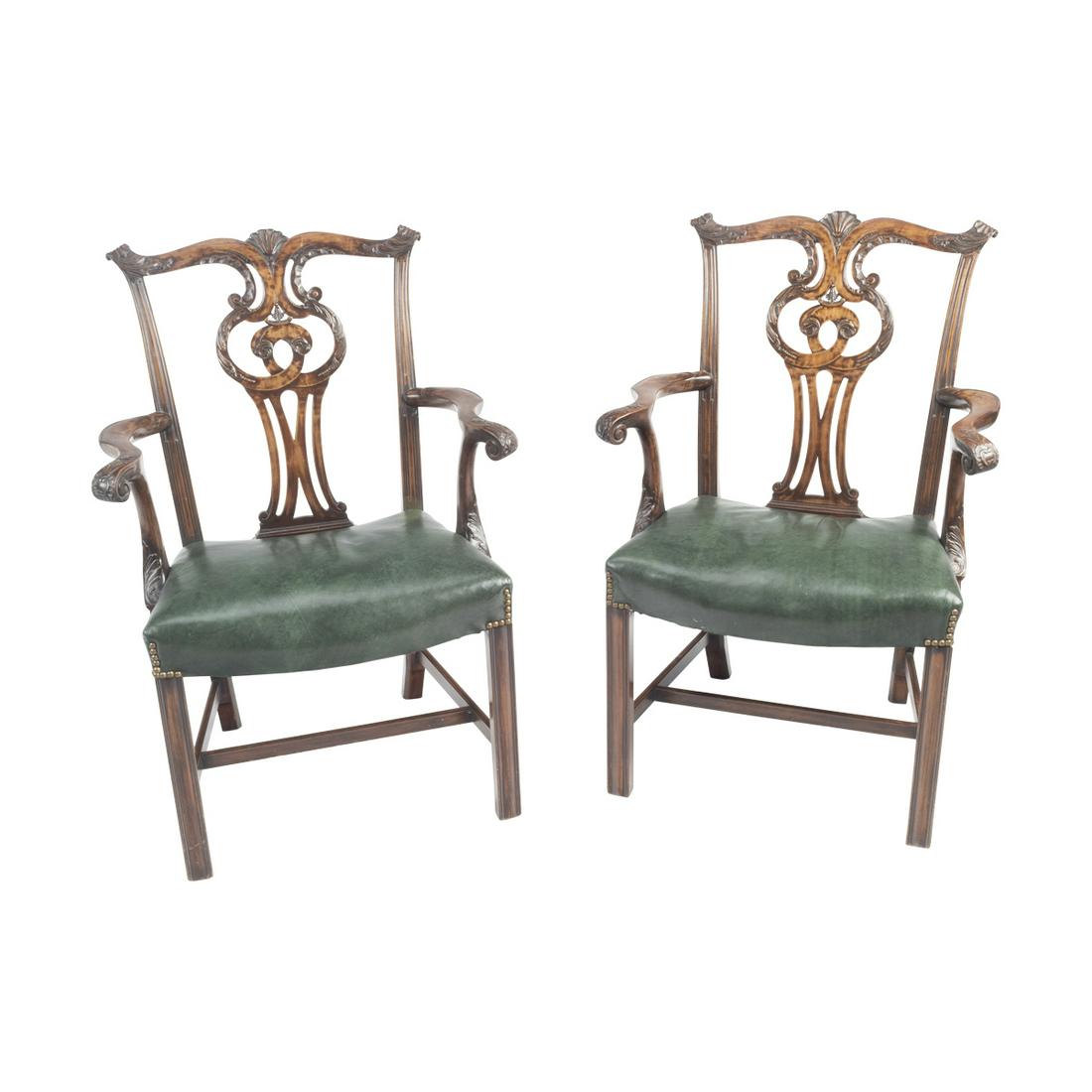 Pair Of George Iii Style Armchairs