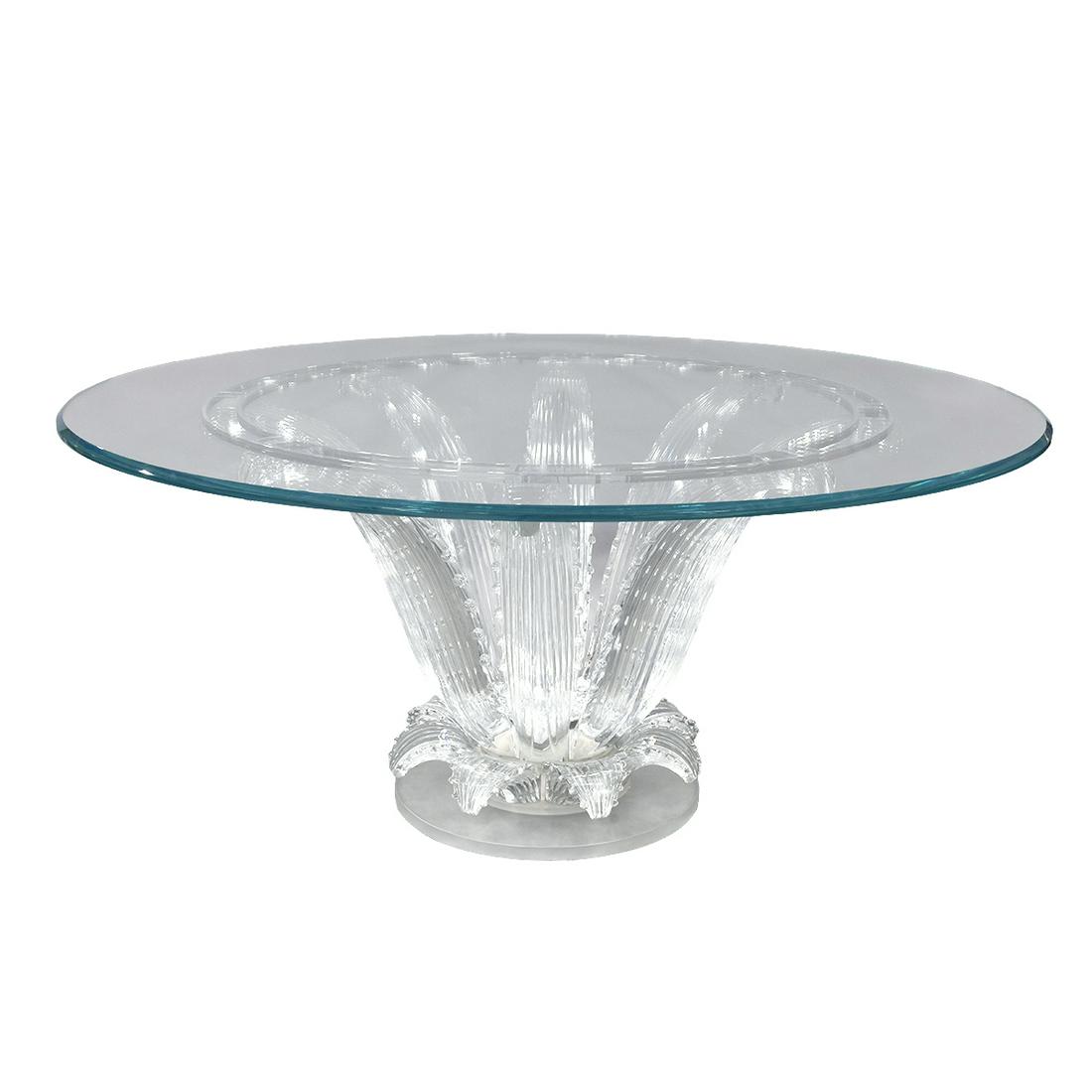 Lalique Crystal "cactus" Round Table