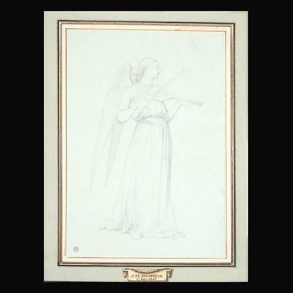 Ingres Sketch Of Angel With Viol