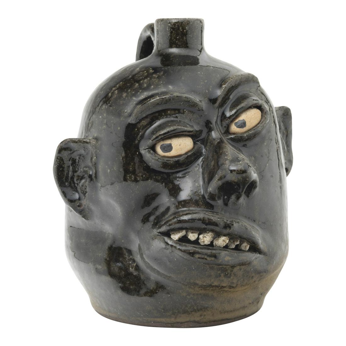 Lanier Meaders Glazed Stoneware Face Jug