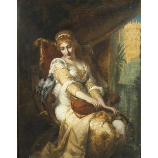 Georg Papperitz (german 1846 1918) Female Nude Reclining Oil On Canvas ...