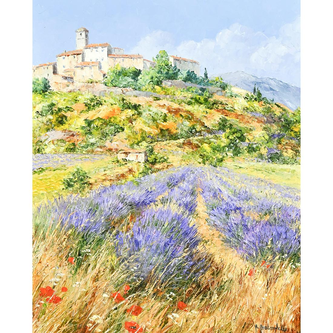 Roger Bolzonello, Lavendar In Bargemes, Oil