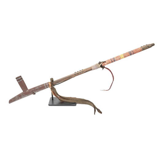 Native American Sioux Tribe Pipe With Stone Bowl