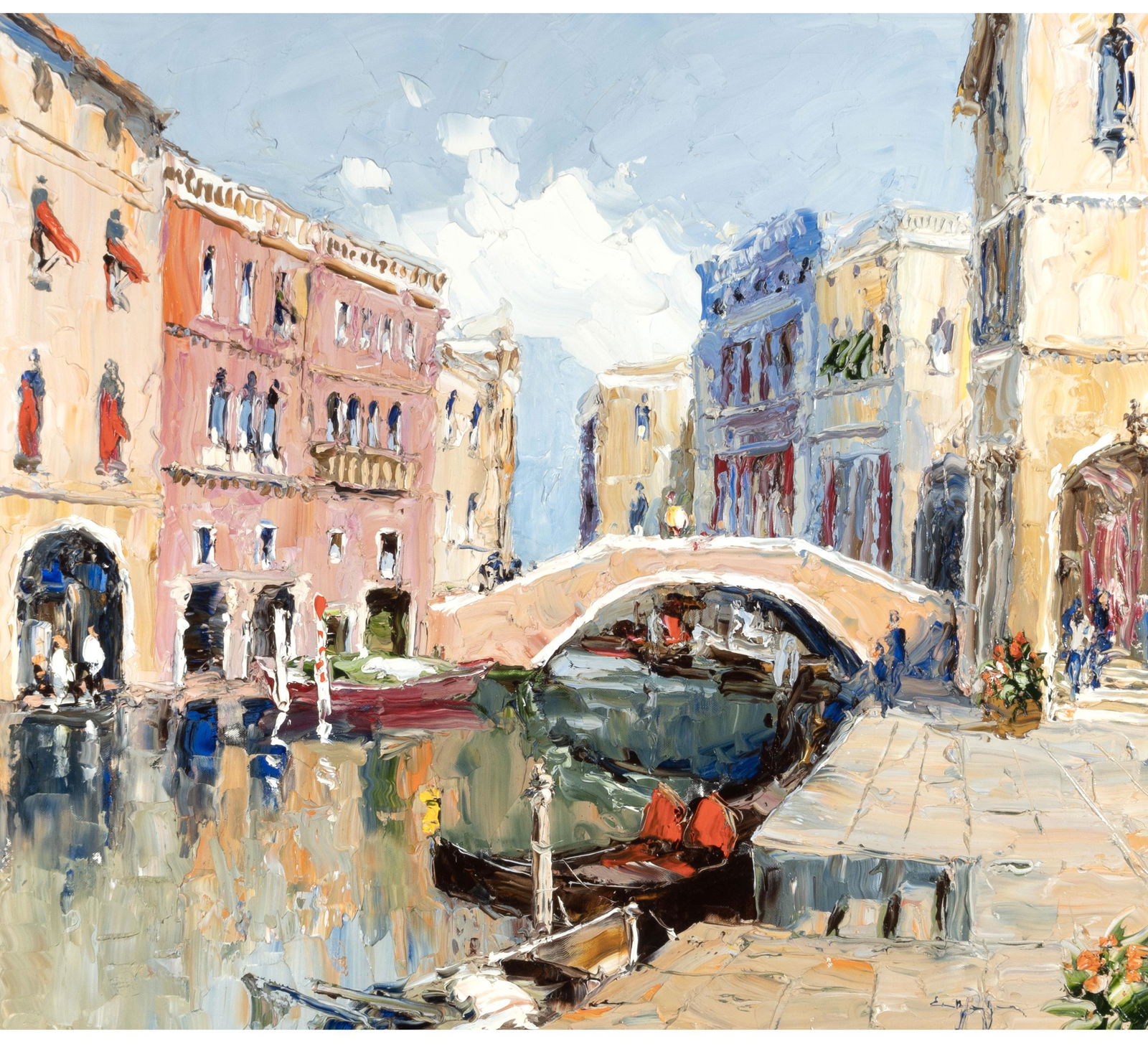 Erich Paulsen, Over Bridge In Venice, Oil