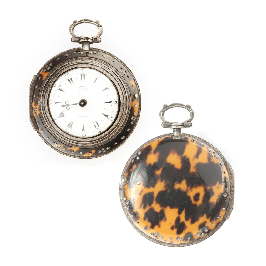 Edward Prior Tortoise, Silver Triple-case Pocket Watch Auction