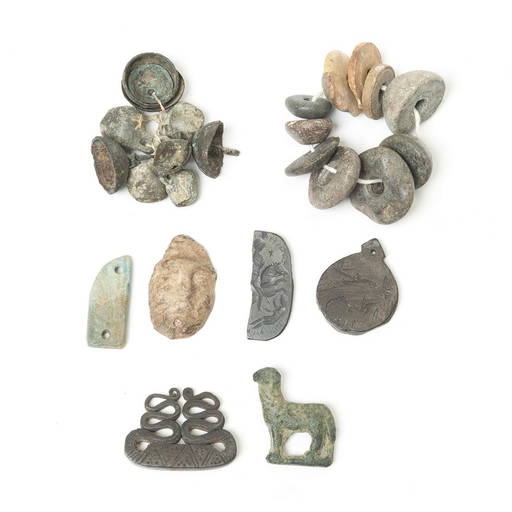 Nine Ancient Middle Eastern Artifacts Including Bronze