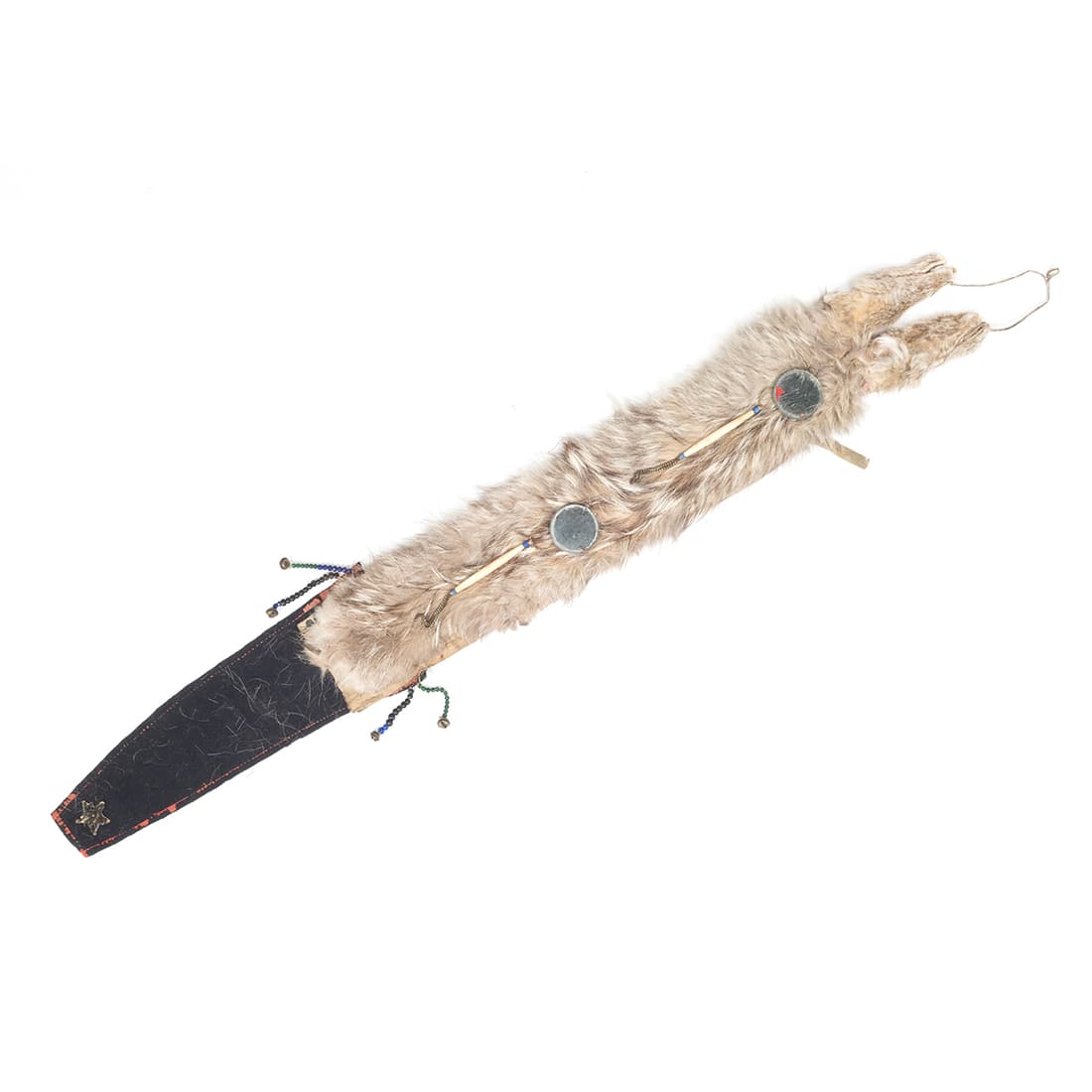 Native American Navajo Coyote Pelt Shoulder Sash