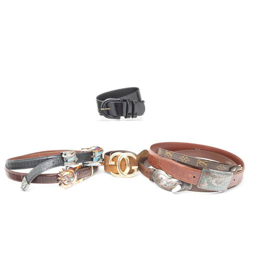 Seven High Fashion Belts Incl Gucci, Kisselstein Cord