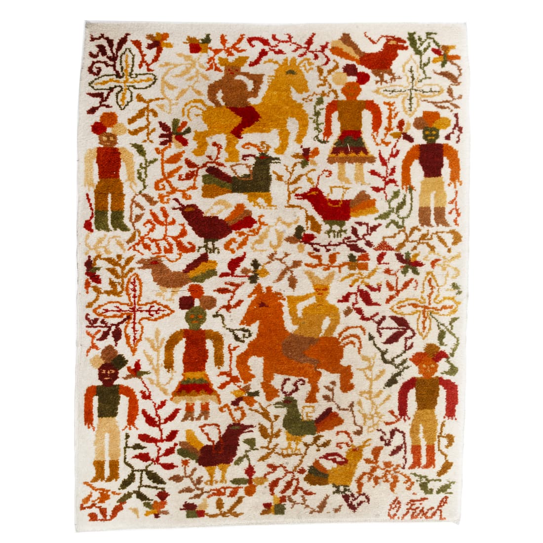 Ecuadorian Olga Fisch Folklore Rug