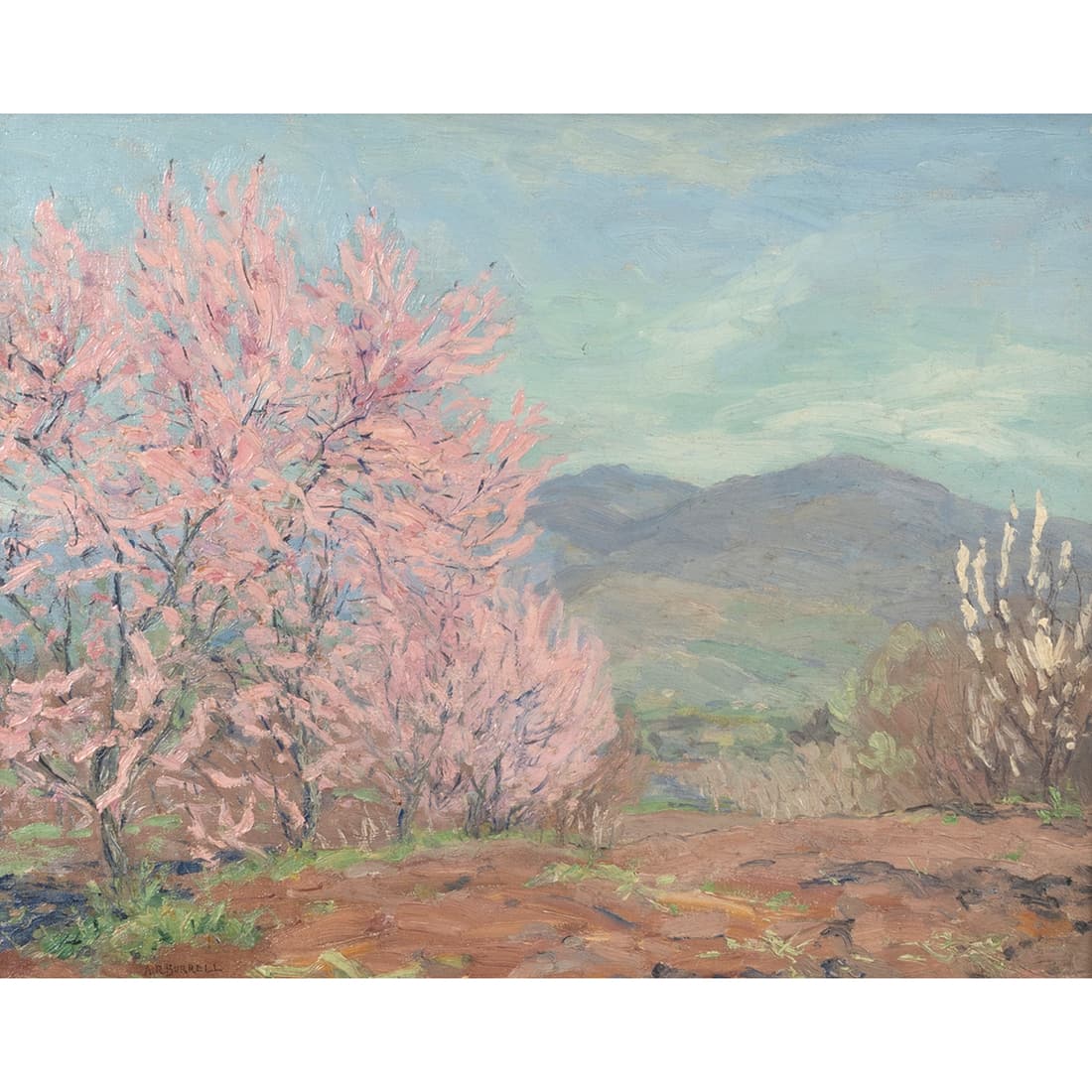 Alfred Ray Burrell, Springtime, Oil Auction