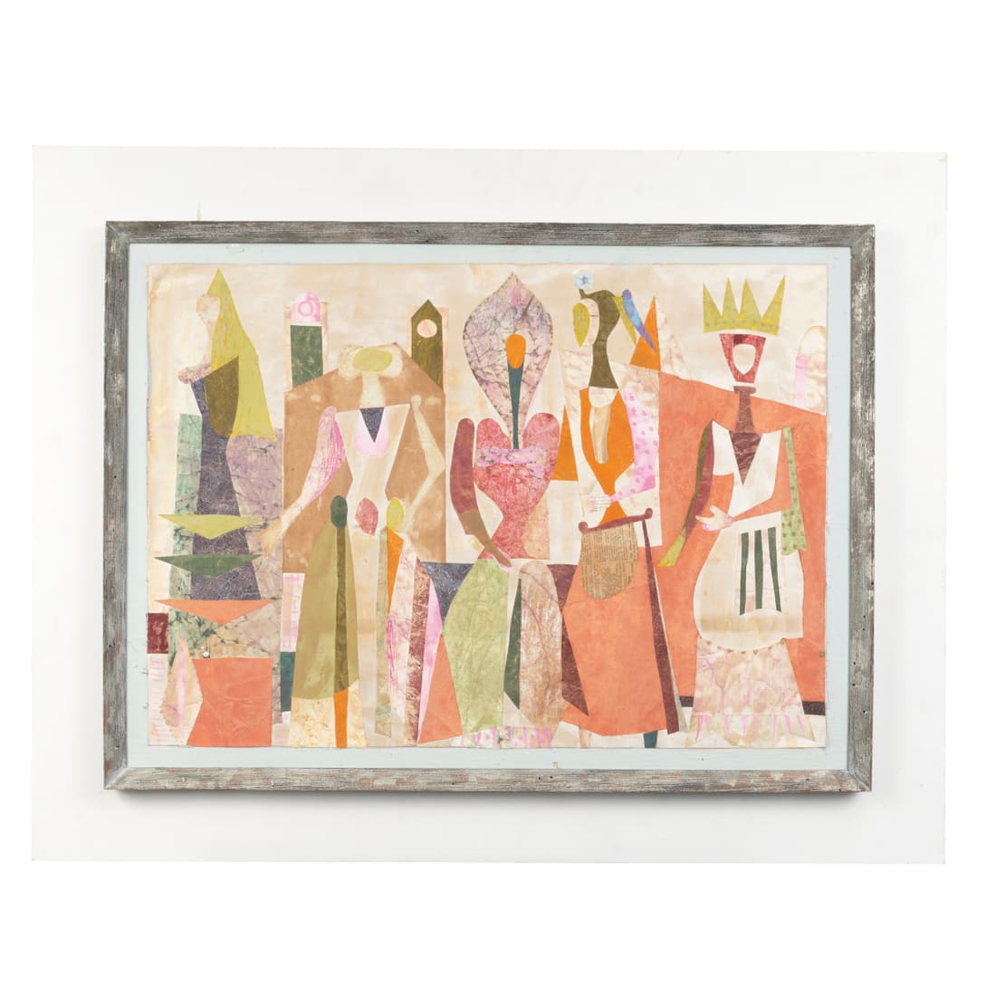 Jean Varda, Caught In The Act Of Gossiping, Mixed Media Auction