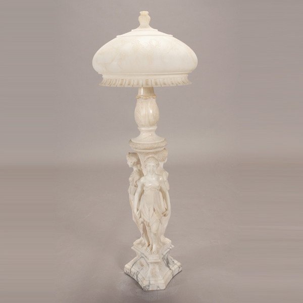 1176: Italian Alabaster Three Graces Lamp