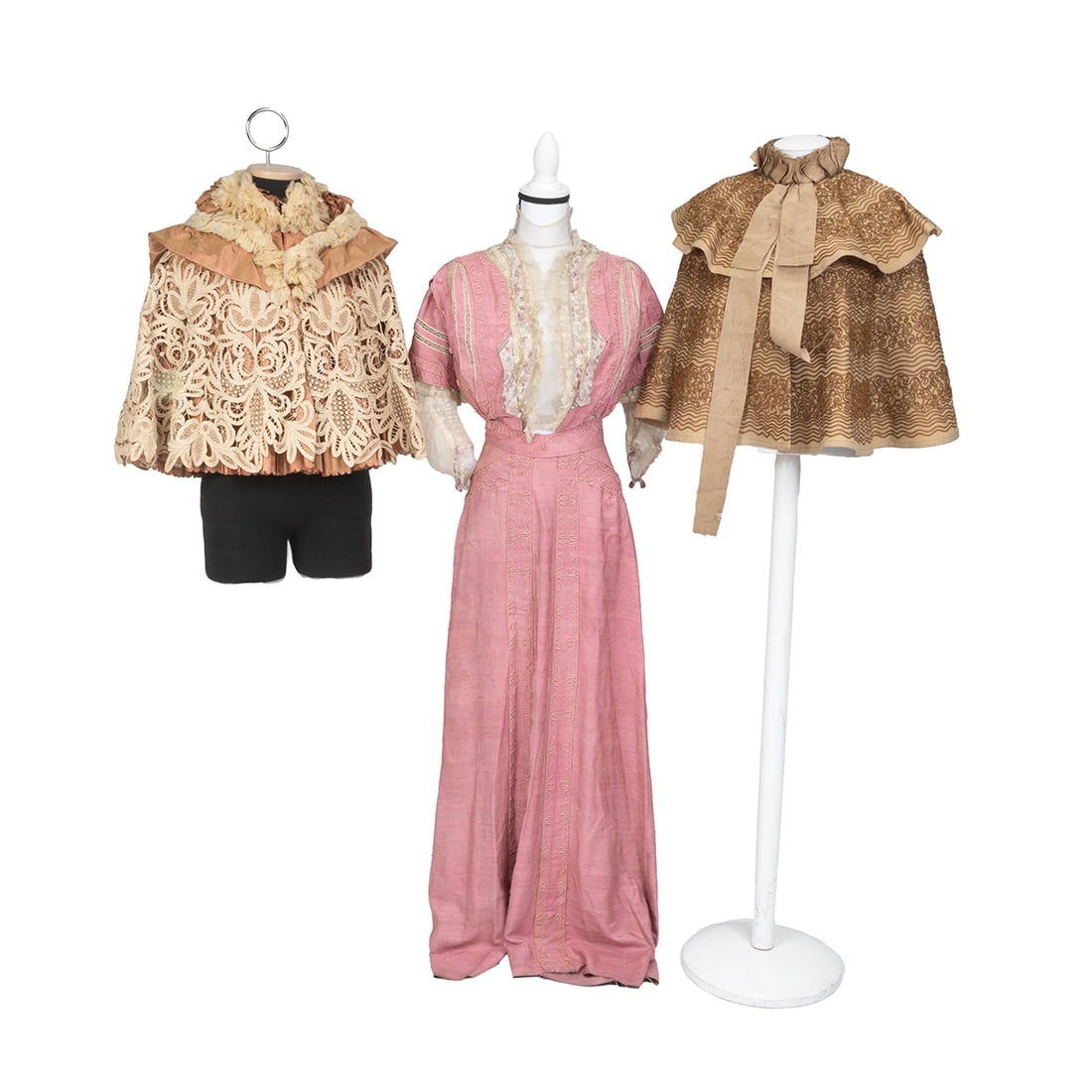 Three Victorian And Edwardian Capes And Dresses Auction