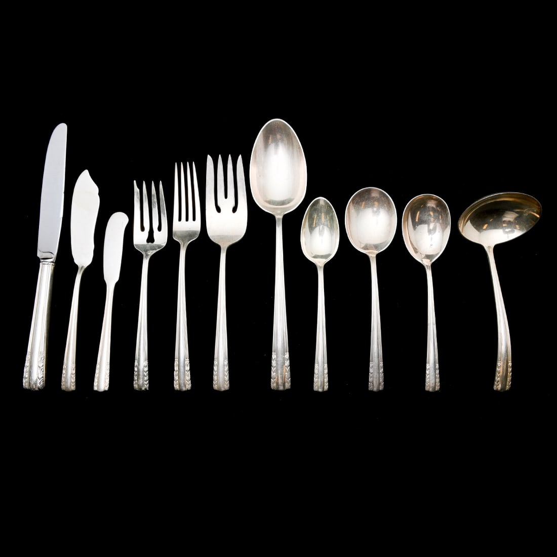 Alvin Chapel Bells Pattern Sterling Silver Flatware Set