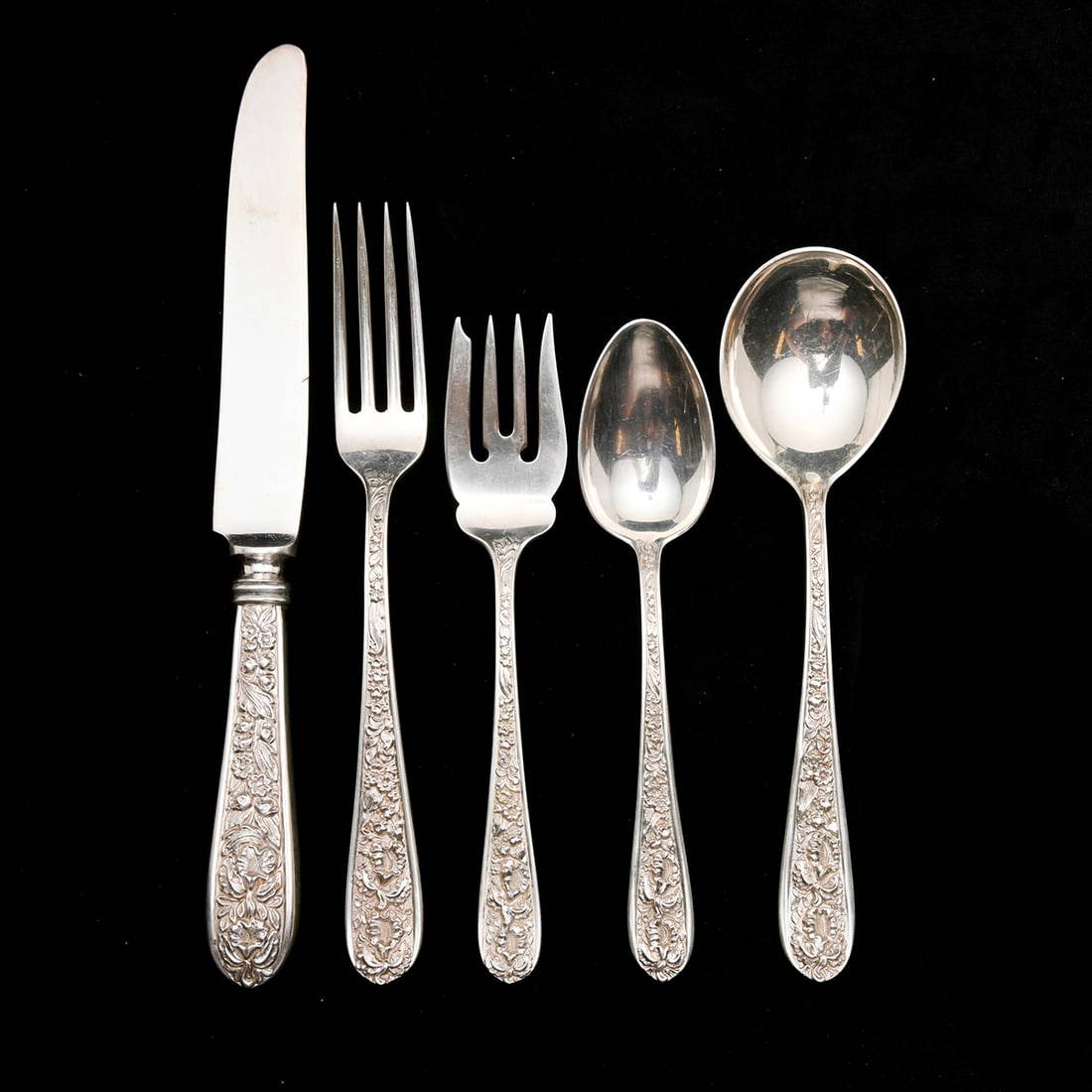 Kirk Stieff Sterling Silver Corsage Pattern Flatware Auction