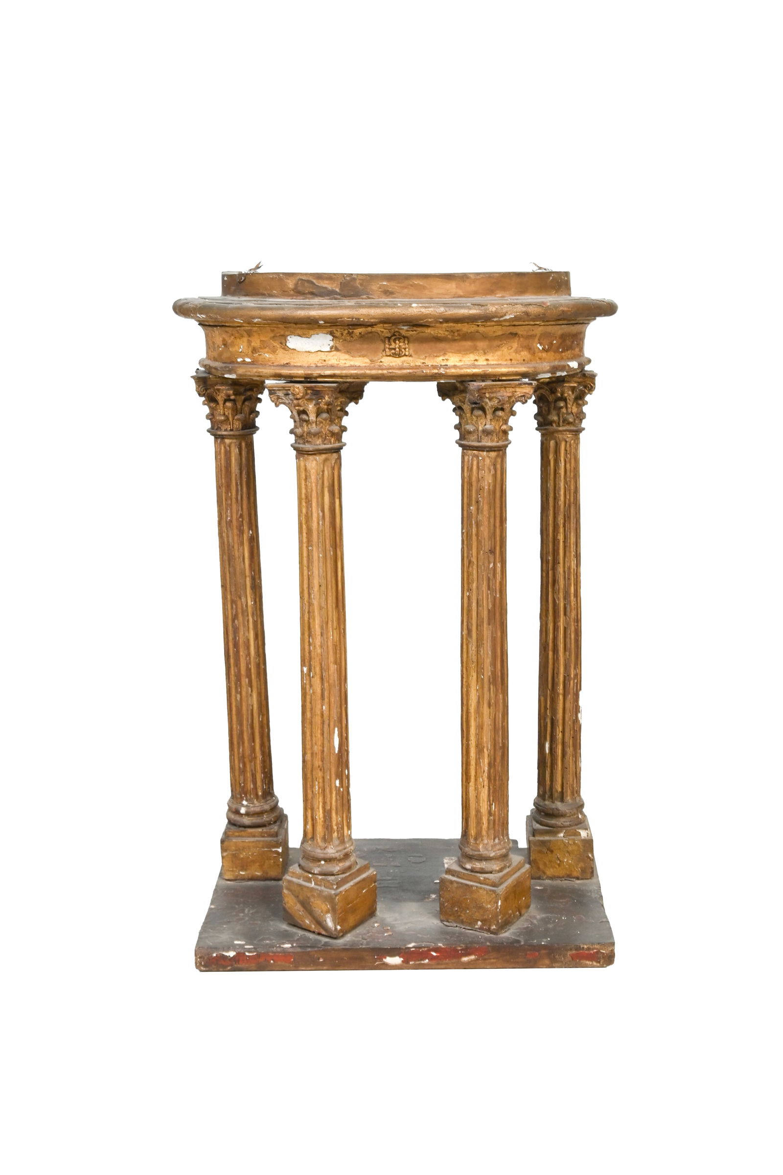Neoclassical Giltwood Portico Model After The Antique Auction