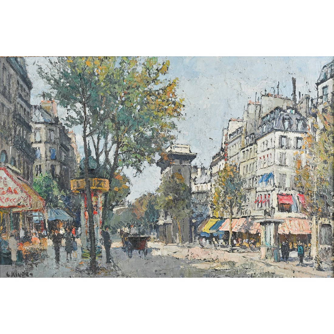 Constantin Kluge, La Porte St. Denis, Oil Auction