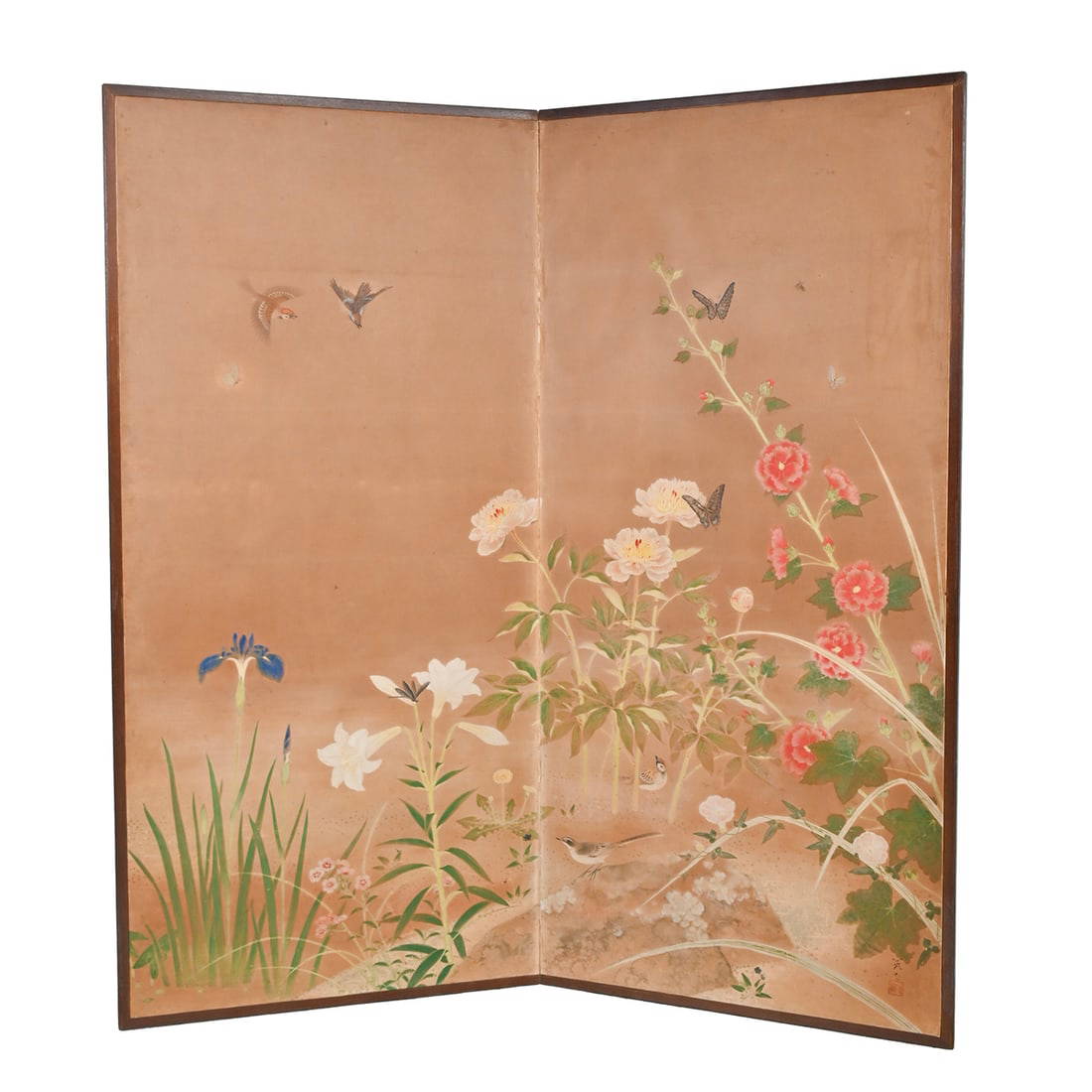 A Japanese Two-panel Folding Screen Auction