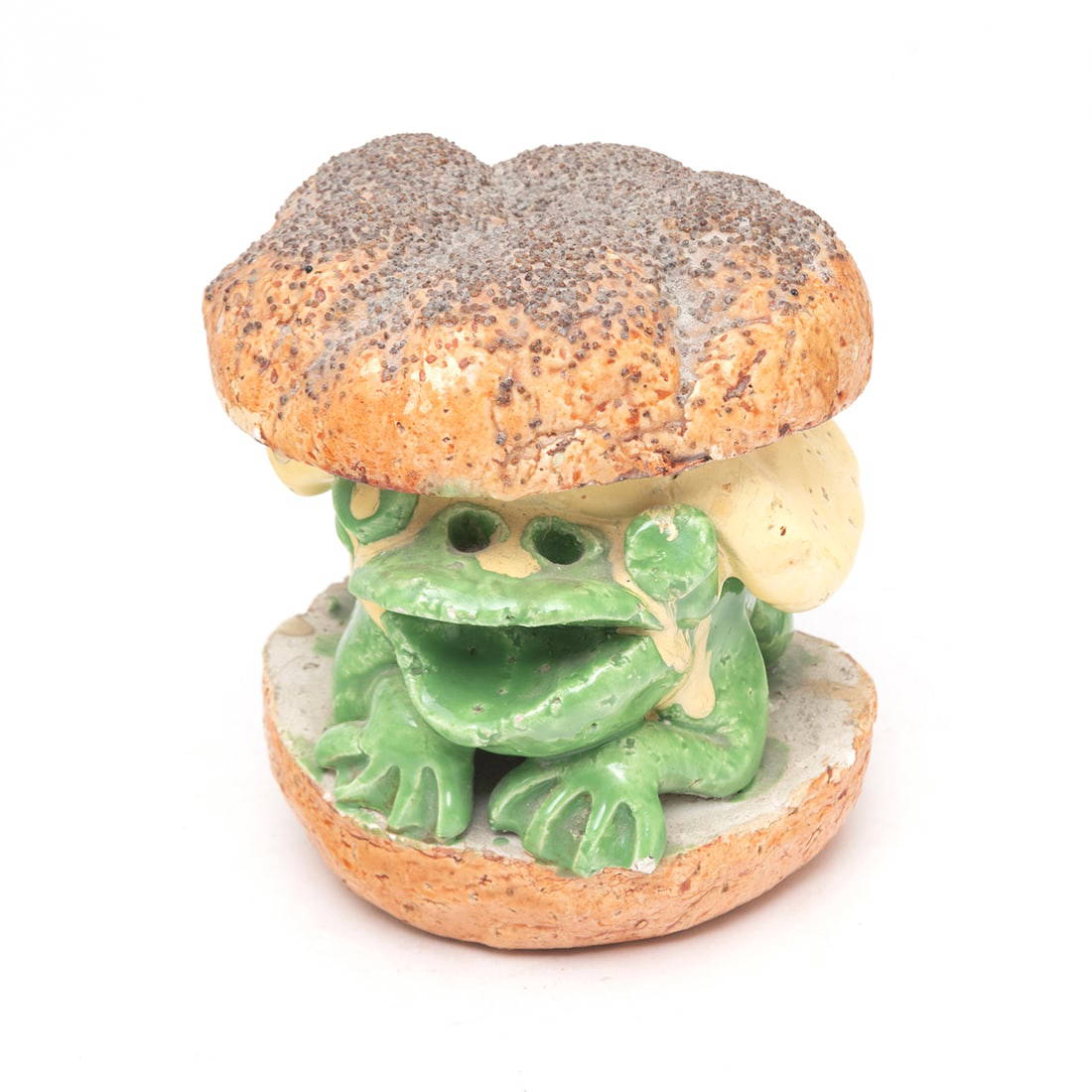 David Gilhooly, Frog Burger, Glazed Ceramic Auction